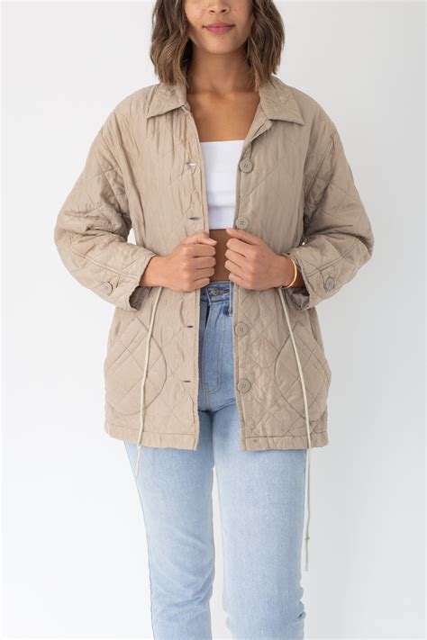 Beige Nude Tan Neutral Gewatteerde Pure Zijde Zijdeachtige Jas Etsy Nederland