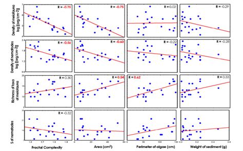 Correlations Between The Morphometric Variables Of The Macroalgae And