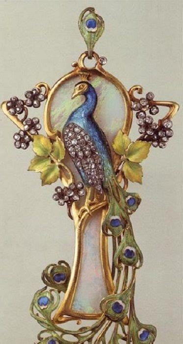 Ювелирные фантазии в стиле ар нуво от Филиппа Вольферса Цветы бабочки павлины феи Art