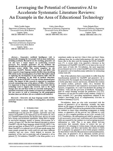 Leveraging The Potential Of Generative Ai To Accelerate Systematic