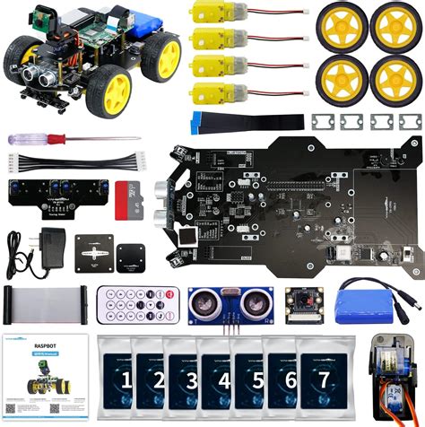 Ai Vision 4wd Robot Car Kit For Raspberry Pi 4b Support