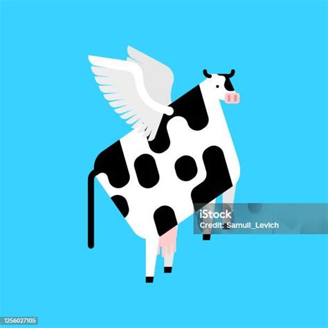 비행 암소 만화 날개가 달린 쇠고기 벡터 일러스트레이션 발톱 달린 발에 대한 스톡 벡터 아트 및 기타 이미지 발톱 달린 발 패턴 개념 Istock