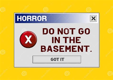 Horror Box Do Not Go In The Basement Stock Illustration Illustration
