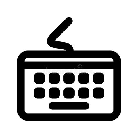 Keyboard Icon Vector Black Illustration Isolated On White Background Stock Vector