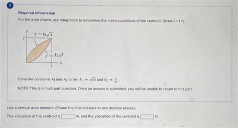 Solved Required Information For The Area Shown Use