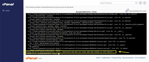 ارور Specified Key Was Too Long در جنگو پارس وب سرور ارائه انواع