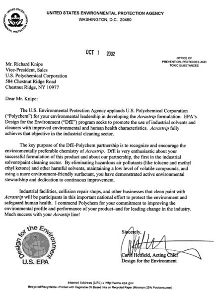 Epa Letter