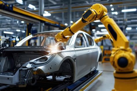 Automated Precision Factory Scene With Robotic Arms Performing Seamless Tasks Advanced