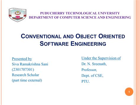 conventional and object oriented software engineering ppt