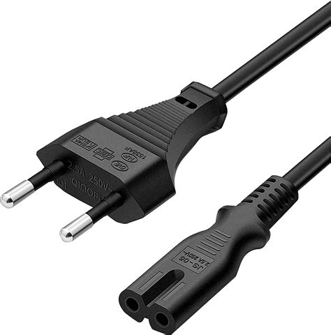 Fske 2m Cavo Alimentazione Iec320 C7 Con 2 Poli Spina Euro Per Ps5 Ps4 Ps3 Tv Monitor Samsung