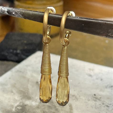 Gold Hoop Earrings Diamond Hoop Earrings Sapphire And Pearl Drop