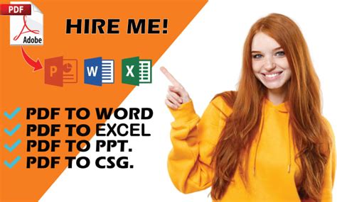 Convert Or Recreate Your Pdf To Word Excel Powerpoint By Tf Graphics Fiverr