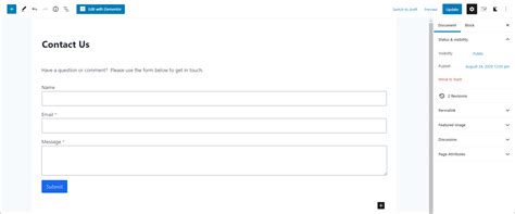 Creating A Contact Form With Kadence Blocks Webtng