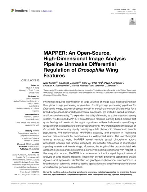 Pdf Mapper An Open Source High Dimensional Image Analysis Pipeline Unmasks Differential