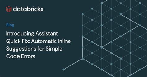 Wei Shao On Linkedin Introducing Databricks Assistant Quick Fix