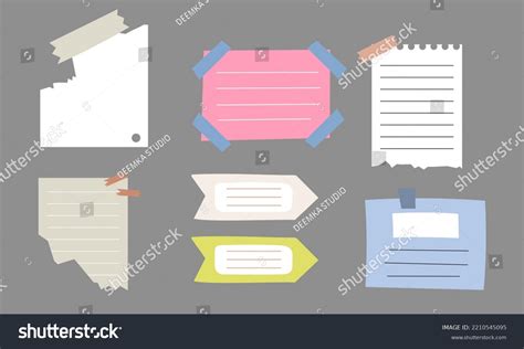 Collection Sticky Note Illustrations Vector Stock Vector Royalty Free