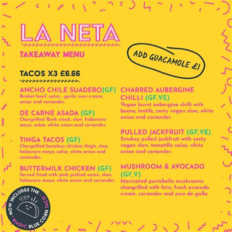 La Neta Mexican Restaurant Full Menu Online