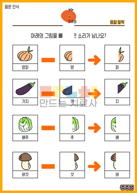 음운 인식 2권 나 만치 만드는 치료사
