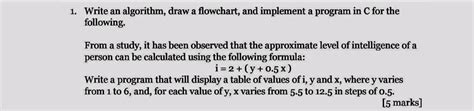 Solved Write An Algorithm Draw A Flowchart And Chegg