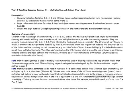 Year 2 Teaching Sequence Xxx