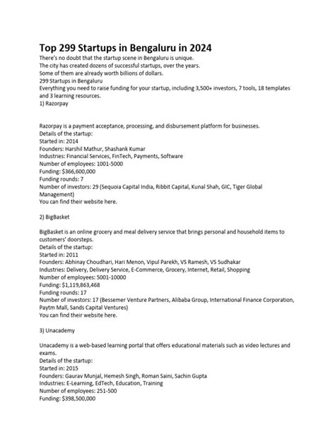 Startup List Pdf Startup Company Small Business And Entrepreneurs