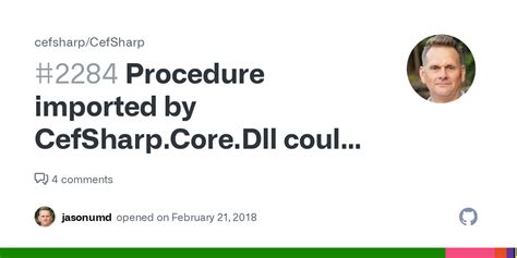 procedure imported by cefsharp core dll could not be loaded · issue