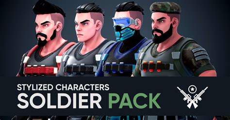 Soldier Pack Stylized Modular Character 3d Characters Unity Asset Store