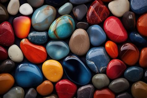 Premium Ai Image Colorful Gemstones Closeup Jewel Gem Generate Ai