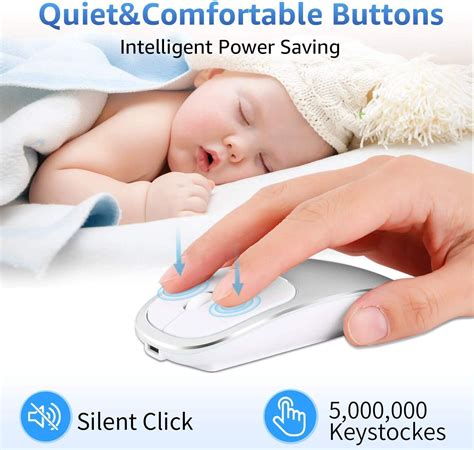 FRUITFUL Wireless Mouse With BT And GHz Silent Bluetooth Mouse Dual Mode Computer Mouse