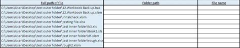 Extracting File Name And Folder Name From The File Path Using Vba In