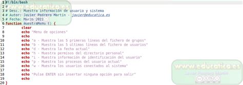 Análisis De Bash Shell Scripts Ejercicio 06 Educatica