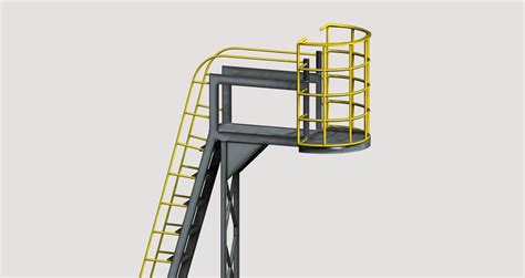 Industrial Mobile Cantilever Work Platform Cgtrader