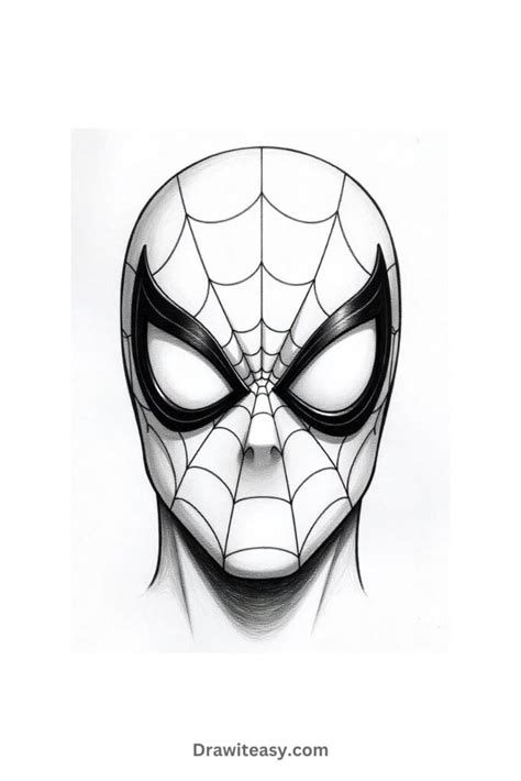 Spider Man Drawing Easy Mask