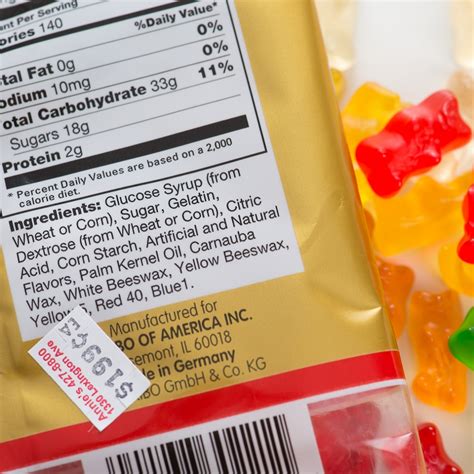 Haribo Sugar Free Gummy Bears Nutrition Facts Besto Blog