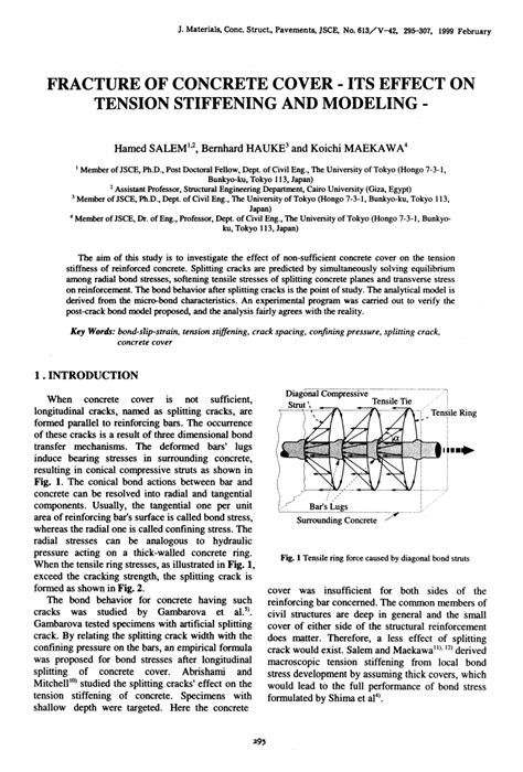 Pdf Fracture Of Concrete Cover Its Effect On Tension Stiffening And Modeling