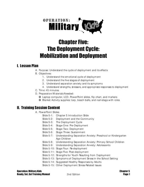 Pdf Chapter Five The Deployment Cycle Mobilization And Deployment