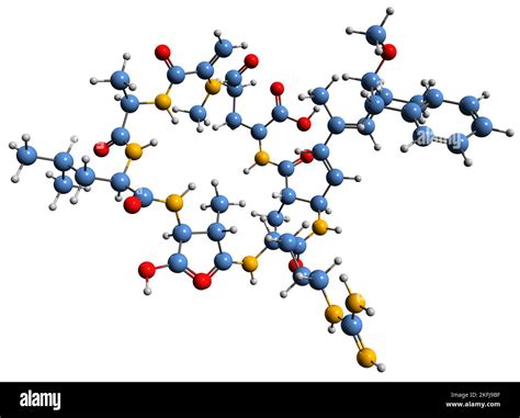 3d Image Of Microcystin Lr Skeletal Formula Molecular Chemical Structure Of Toxin Cyanoginosin