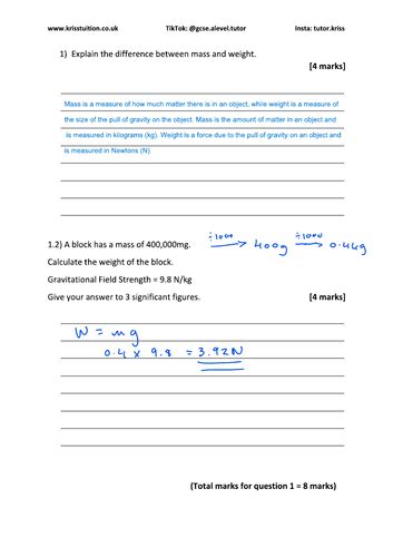 Gcse Predicted 2024 Triple Science Physics Aqa Paper 2 Teaching Resources