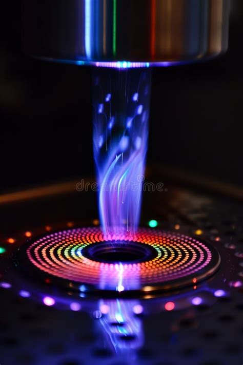 Colorful Light Patterns Emerge From A Circular Heat Source During An