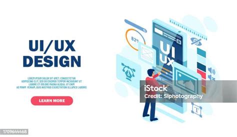 Vector Of A Man Creates A Custom Design For A Mobile Application Ui Ux