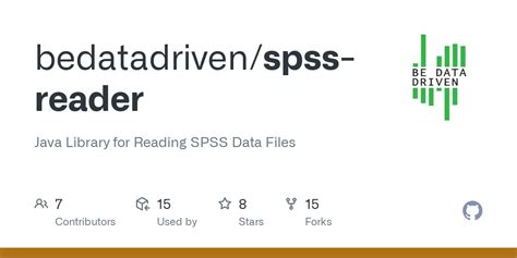 Github Bedatadrivenspss Reader Java Library For Reading Spss Data Files