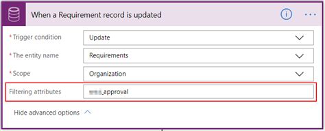 save api requests by using filtering attributes and trigger conditions