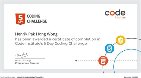 Henrik Pak Hong Wong On Linkedin Coding 5daycodingchallenge Html