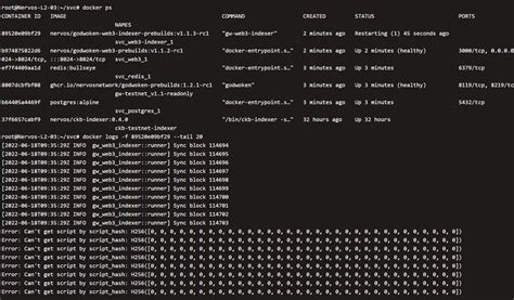 godwoken web3 indexer prebuilds can t get script by script hash · issue