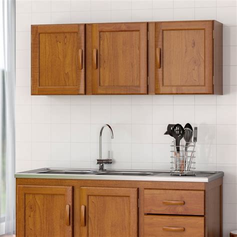 Armário Aéreo Para Cozinha 120cm Madeira Maciça 3 Portas Móveis Mpo