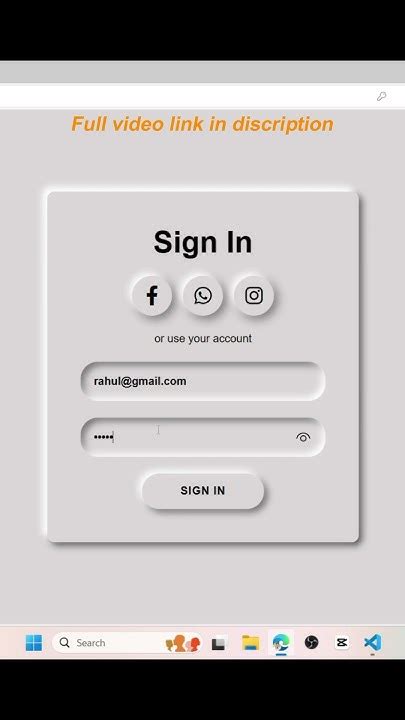 Neumorphism Login Page Html And Css Html Css Coding Astechmaster Shortsfeed Shots Youtube