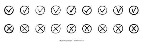 Check Marks Doodle Set Checkbox Checklist Stock Vector Royalty Free 2483773763 Shutterstock