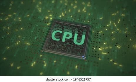 Cpu Text On Computer Processor Animation Stock Illustration 1946521957 Shutterstock