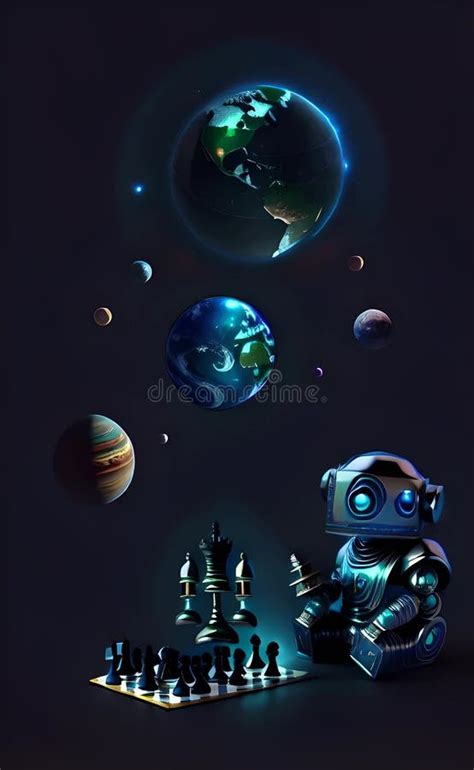a conceptual visualization of two robots playing chess generated by ai