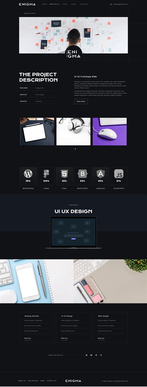 Download Enigma Personal Portfolio Elementor Template Kit